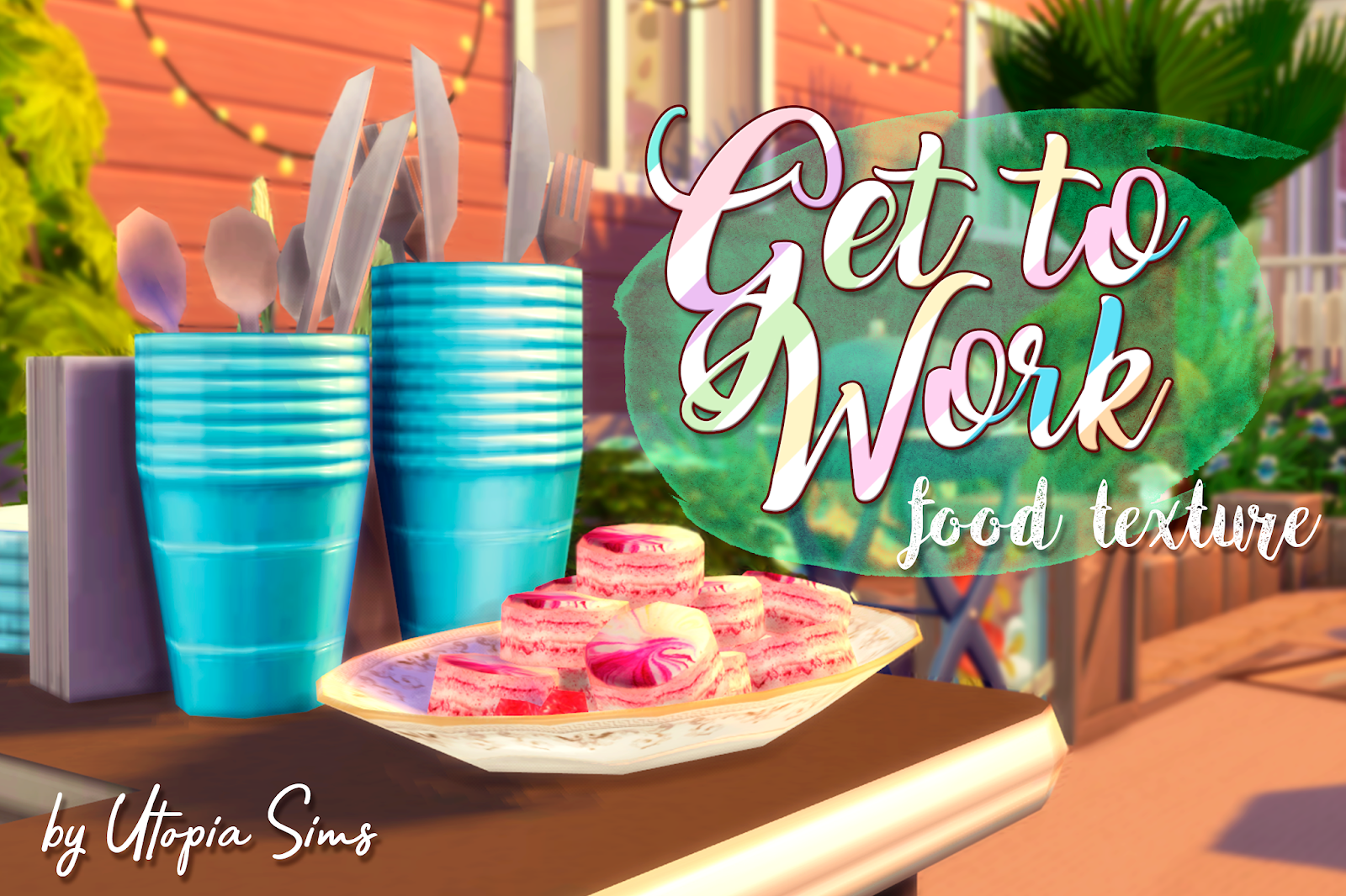 Utopia Sims: "Get to Work" Food Texture