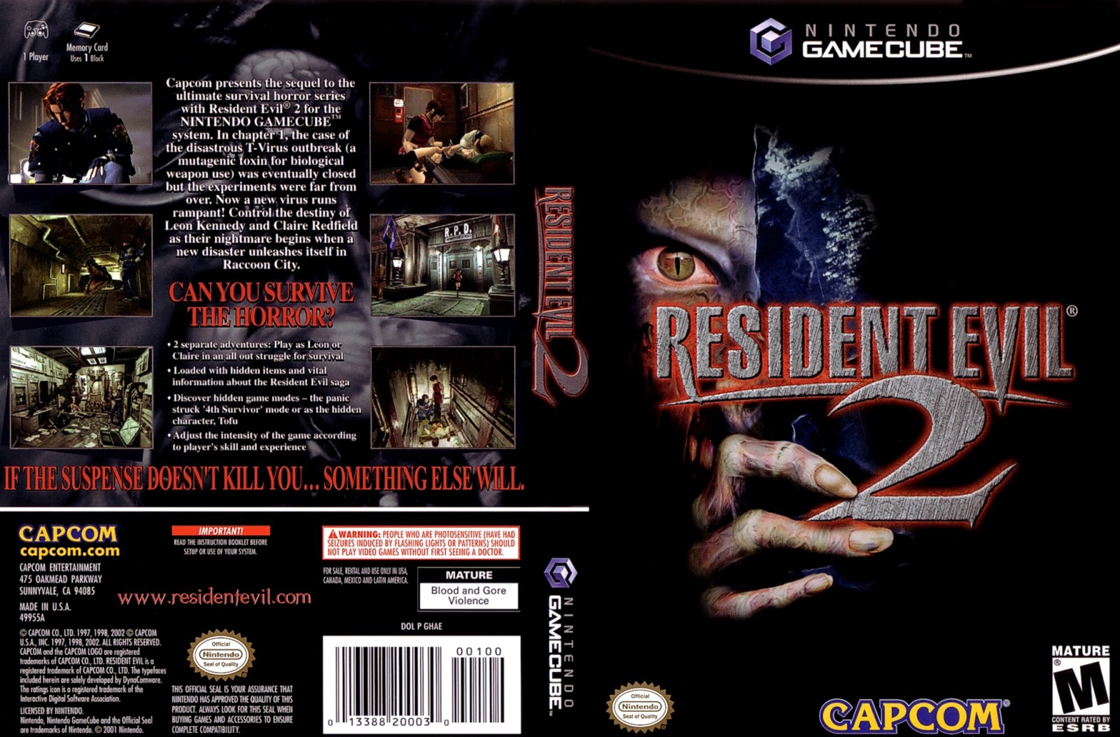 Mania de Zumbis: Resident Evil 2 GameCube
