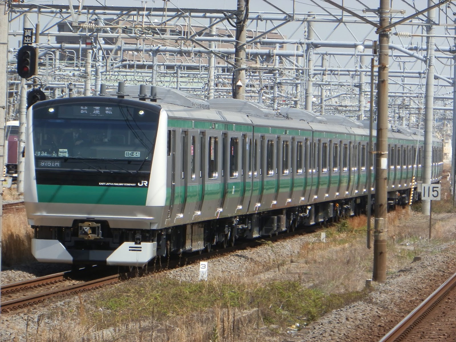 小田急沿線住み鉄道ファン日記: 【まさかの】東日本旅客鉄道E233系7000番台宮ハエ134編成の東海道貨物線内試運転に遭遇