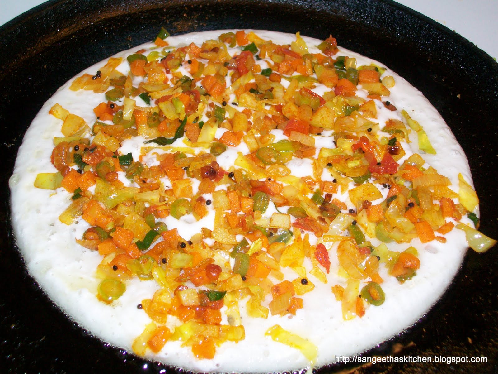 Spicy Treats: Vegetable Paniyaram N Vegetable Oothappam