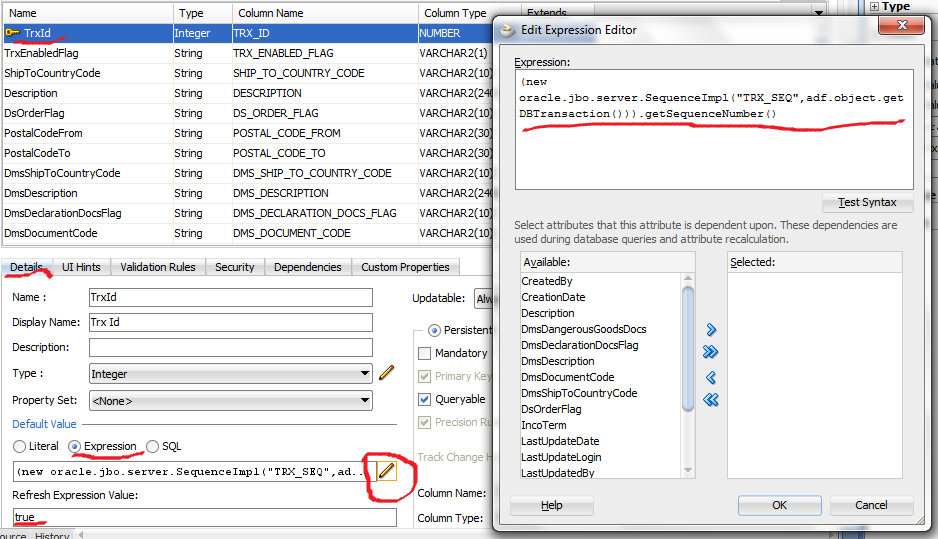 Oracle Apps Adf Soa Set Sequence Value To Eo Attribute Using Expression 0706