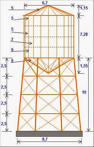 Calculo y Diseño de tanque elevado metálico | Ingeniería Civil Practica