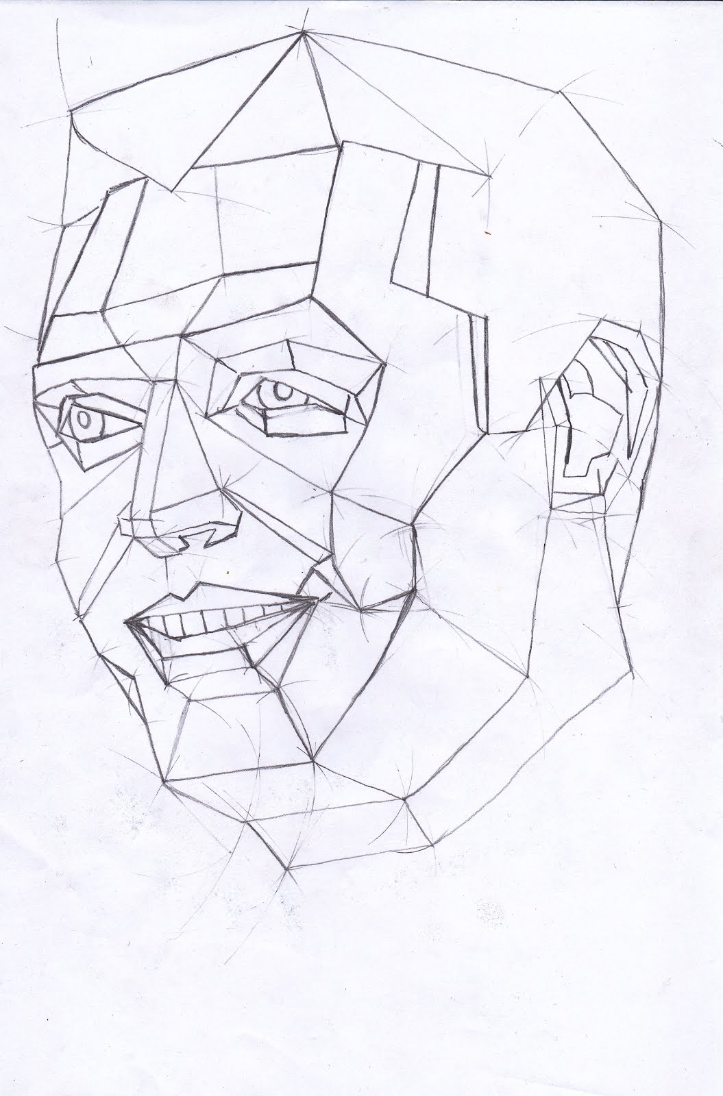 de dibujo artístico y color: Rostros facetados