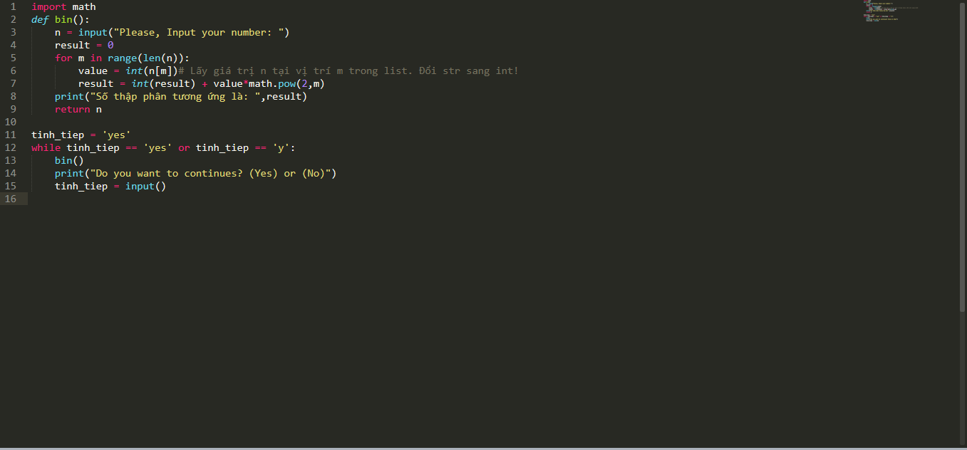 [Code]Chuyển đổi thập phân sang nhị phân và ngược lại bằng Python3 ~ Tự ...
