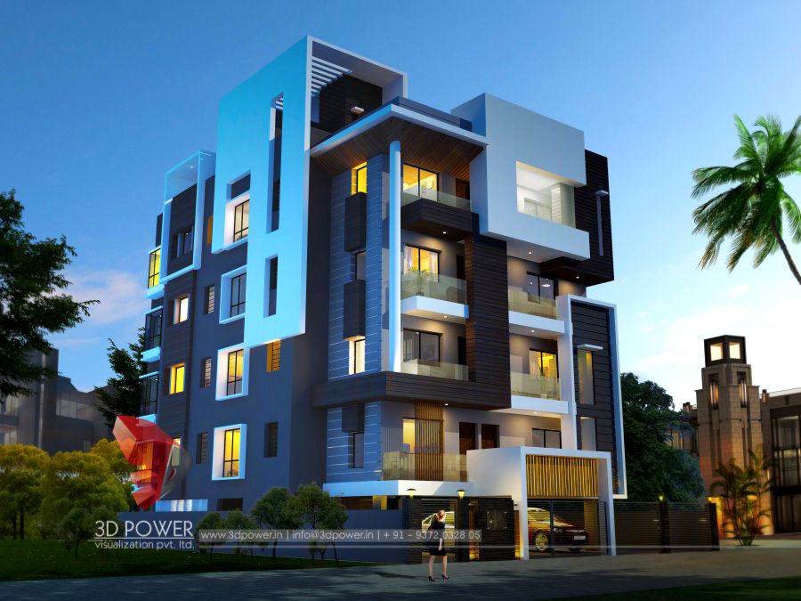 Ultra Modern Home Designs | Home Designs: 3D Exterior Home Design Night ...