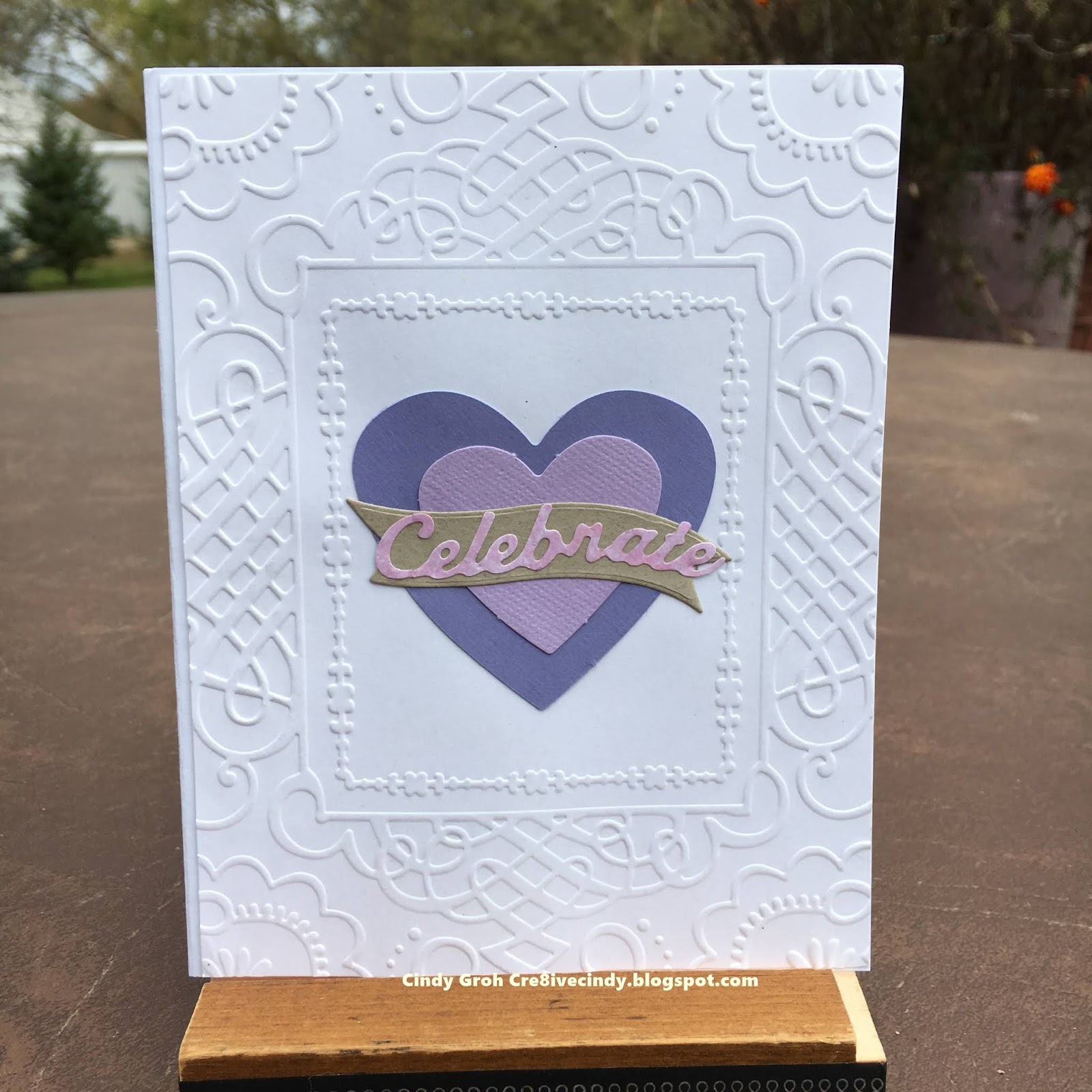 Cre8iveCindy: Dry Embossed Heart cards