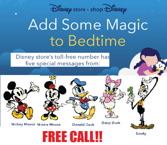 Free Disney Bedtime Message From a Disney Charachter. Mickey, Minnie ...