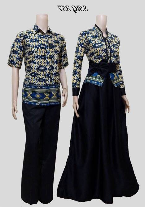 10 Model Baju Batik Muslim Couple Elegan Terbaru 2020