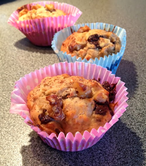 Finas prima liv: Supergoda bananmuffins med choklad - utan socker!