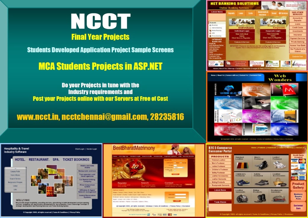 NCCT - PROJECT IMAGE GALLERY: BE Btech Projects, BE Btech Final Year Projects, BE Btech Project ...