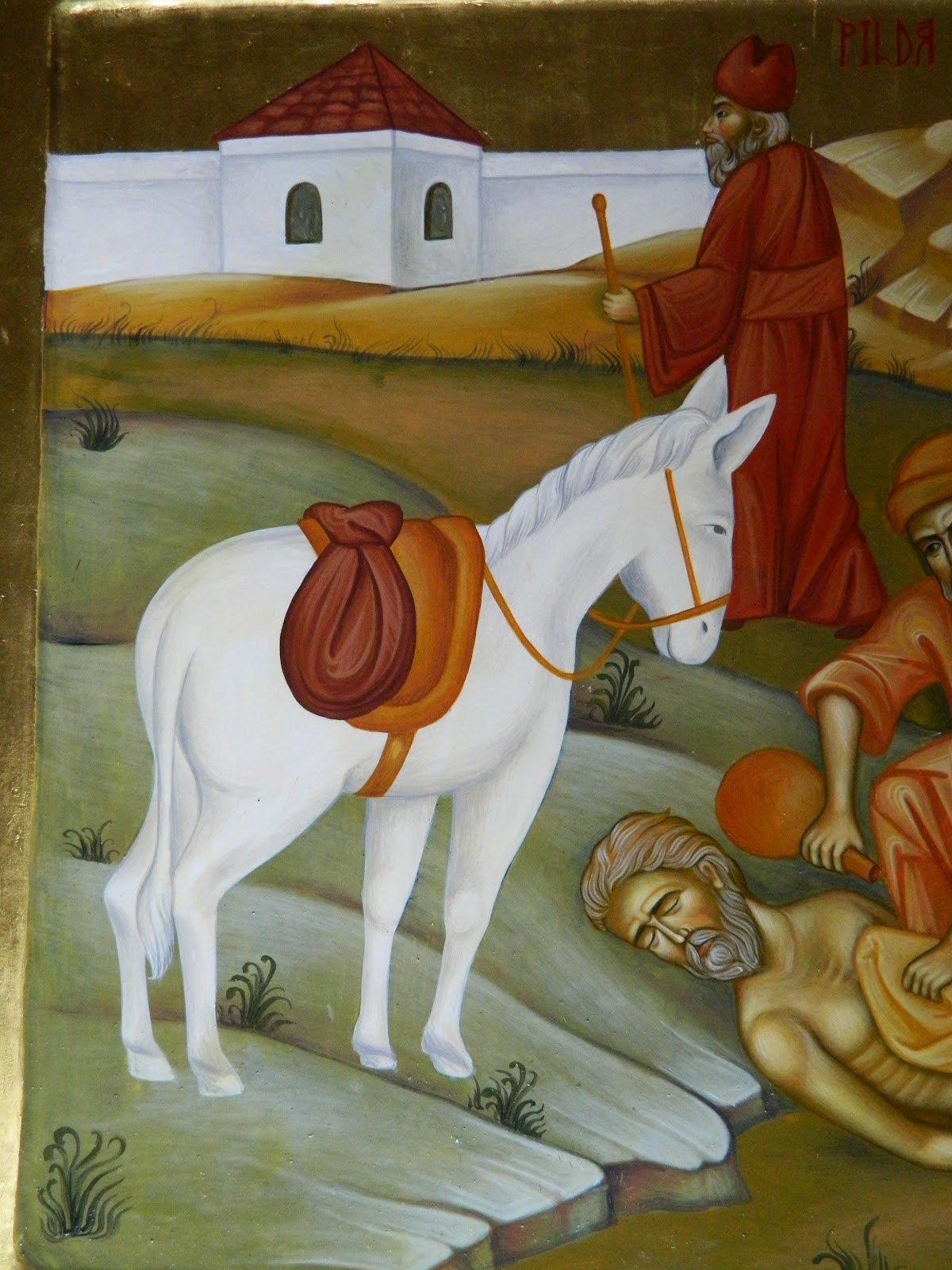 Icoane bizantine: Pilda Samarineanului milostiv