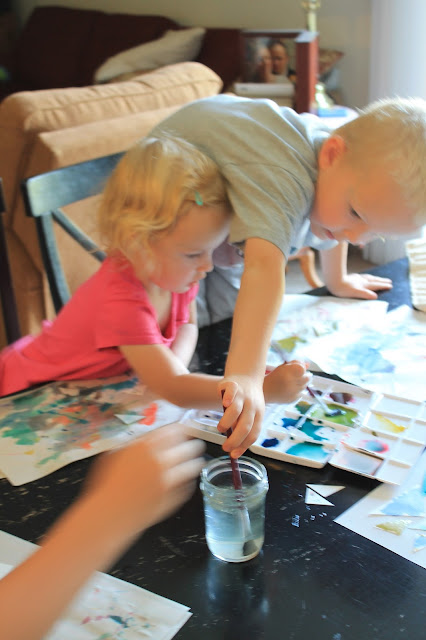 Kid Painted Mats for Frames