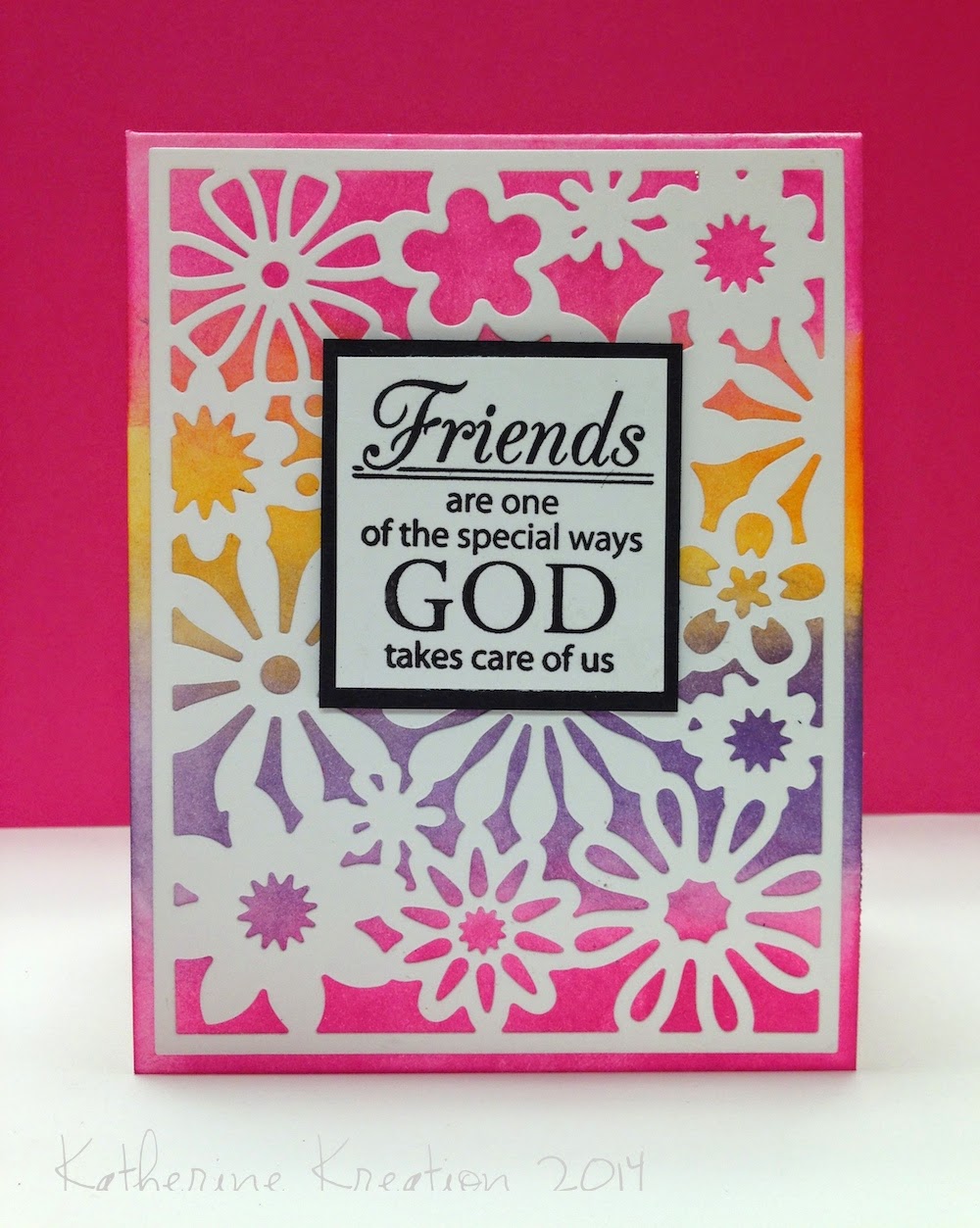 CROPNKATHY: Friendship Stencil Card