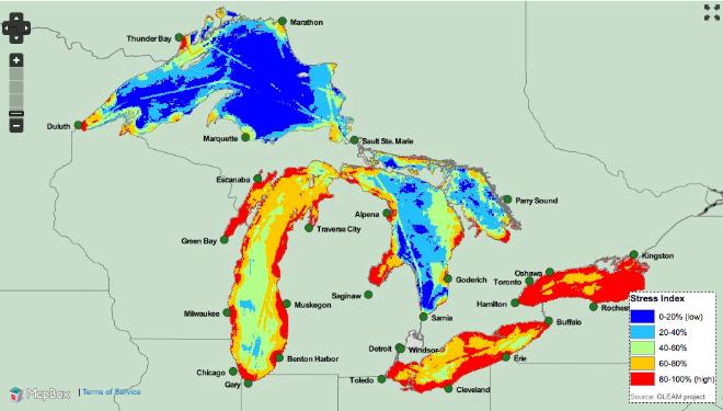 AquaLog: Mapping Threats to the Great Lakes