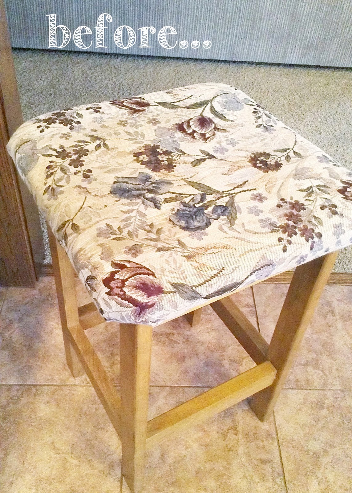 Stool Makeover {before & after} | Averie Lane: Stool Makeover {before ...