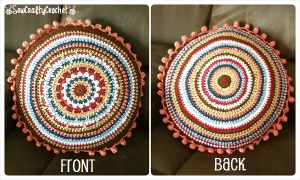 Round Crochet Pillow & Bolster Pillow - Sew Crafty Crochet