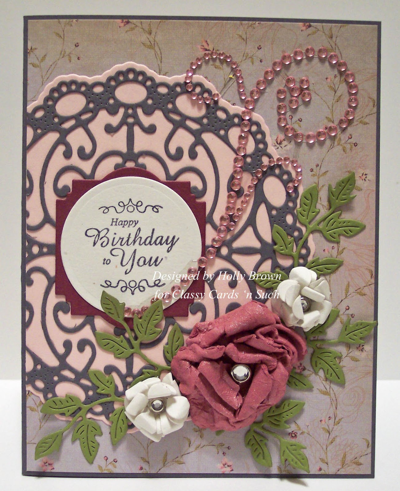Classy Cards 'n Such: Pink Bling Birthday