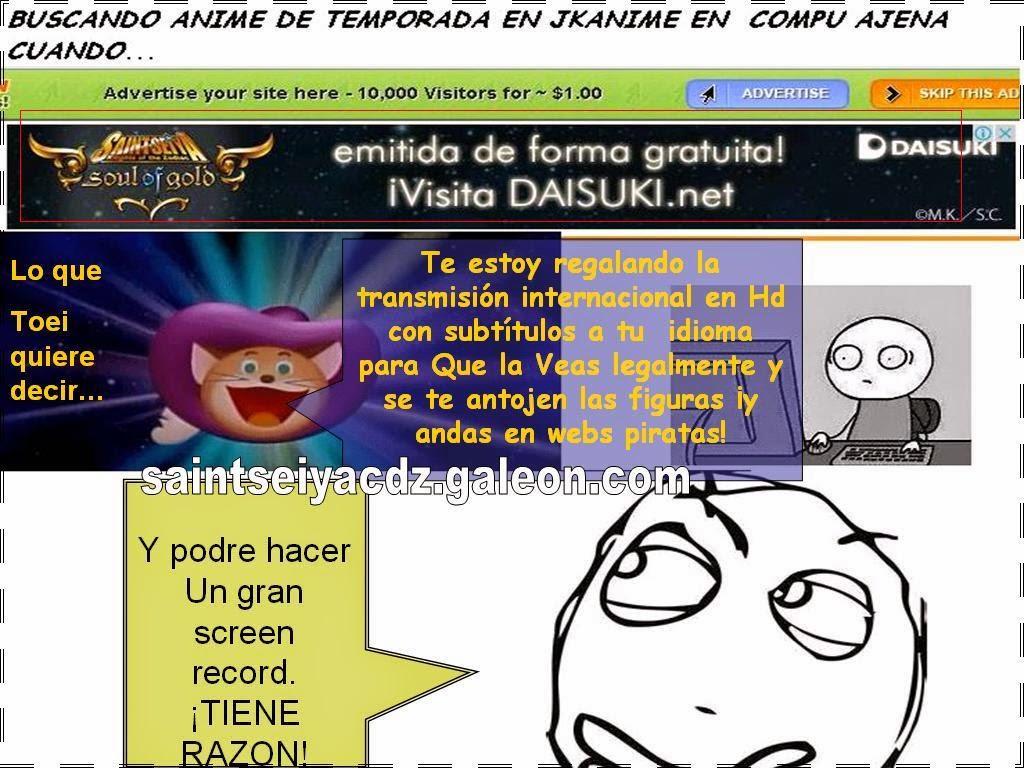 MEME DRAGON BALL LOS CABALLEROS DEL ZODIACO EN EL ESPACIO. TOEI ...