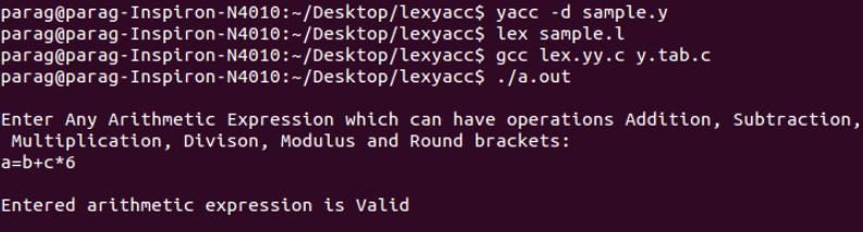 Computer Revolution (www.comrevo.com): LEX YACC program to check ... Computer Revolution (www.comrevo.com): LEX YACC program to check ...