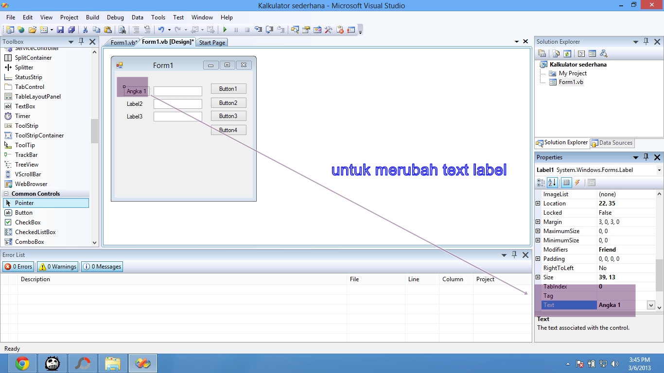 Saling Berbagi: Tutorial Membuat Kalkulator Sederhana Dengan Visual ...