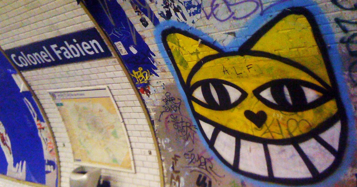 Sunday Street Art : Monsieur Chat - Métro - Station Colonel Fabien ...