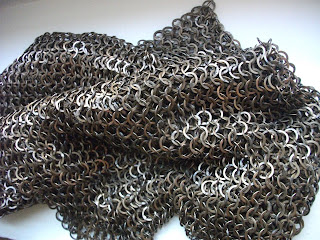 MixedMartialArtsAndCrafts: Oven Blued Stainless Steel Chain Mail