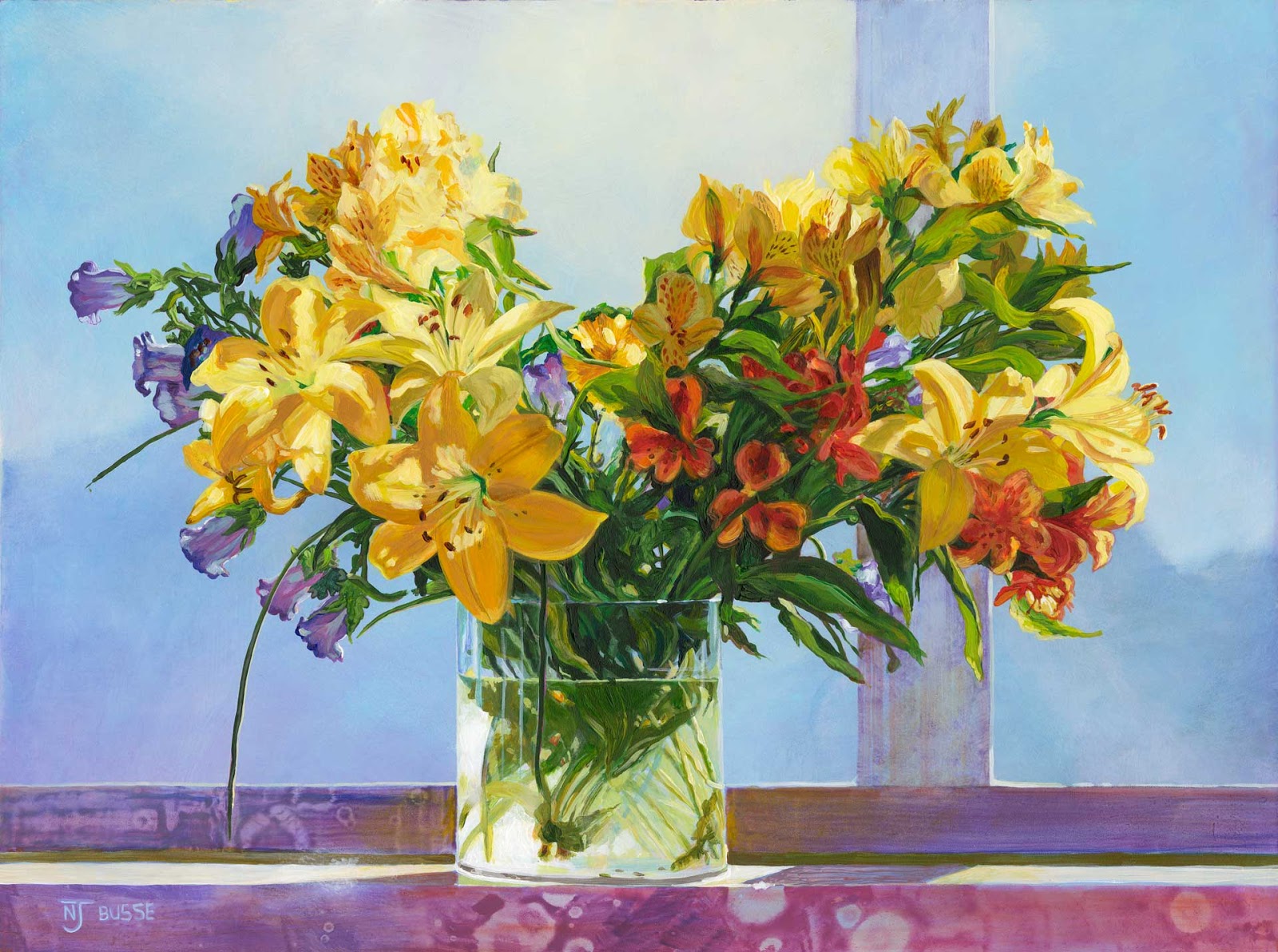 Still Life Artists International: Original Still Life Lily Painting by ...