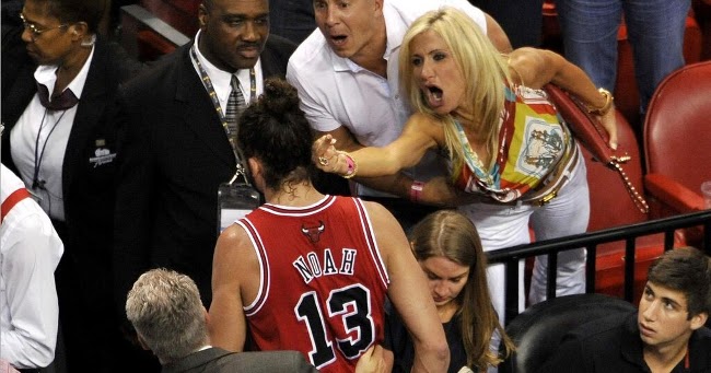 NWK to MIA: That Bitch Female Miami Heat Fan Who Flipped Off Noah ...