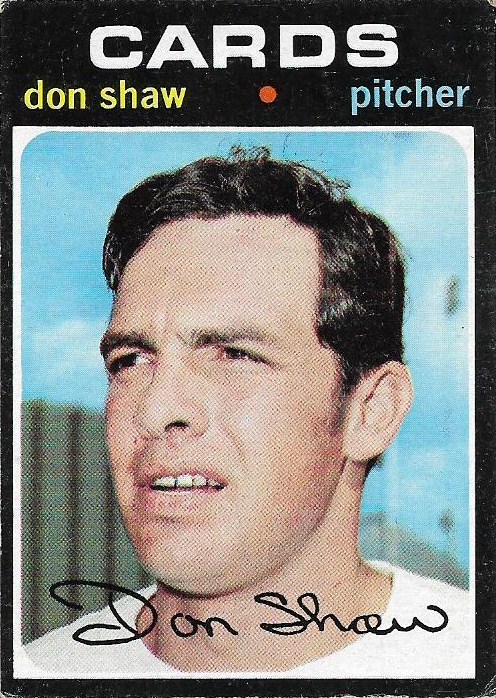 Topps 1971: no. 654 - don shaw