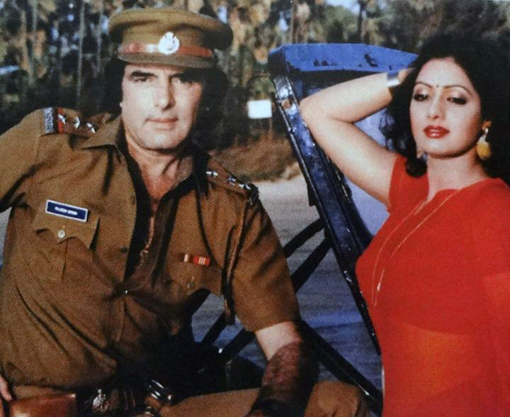 Sridevi: Sridevi and Feroz Khan in Janbaaz (1986)