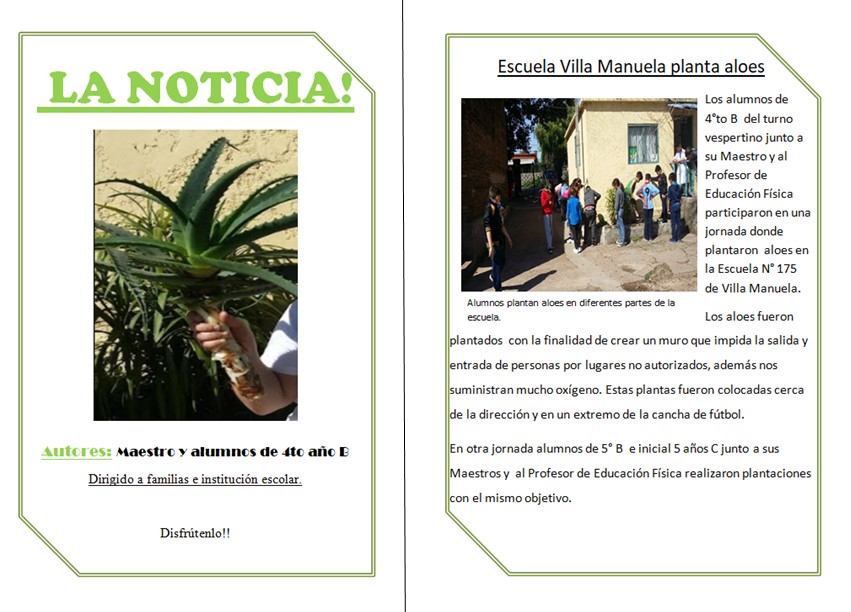 ESCUELA 175 Villa Manuela: Blog 4to año