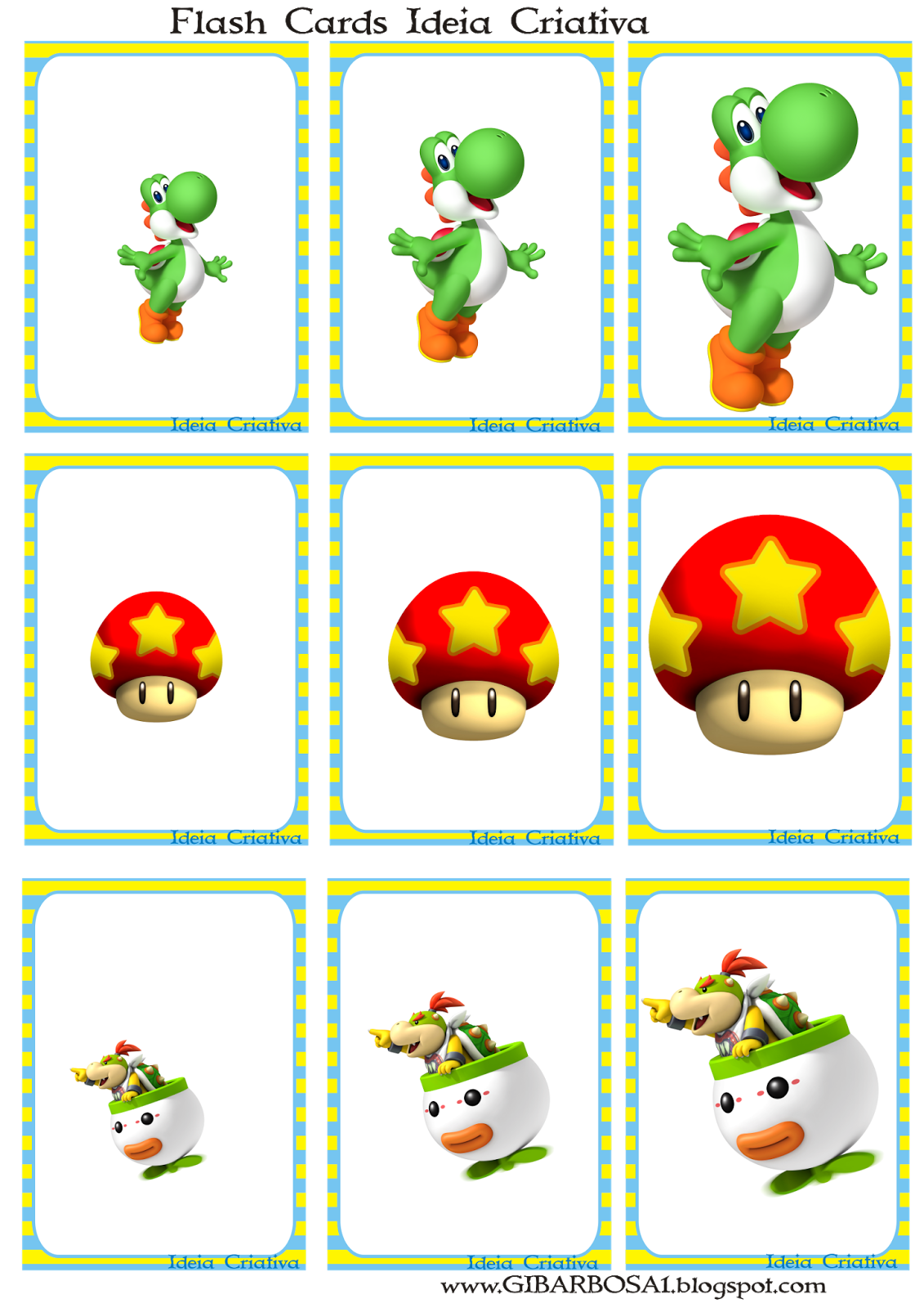 Flash Cards Super Mário