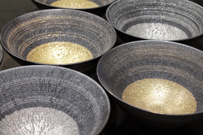 Sara Japanese Pottery: Brushed Gold&Silver Bowl : WINTER SALE Vol.2