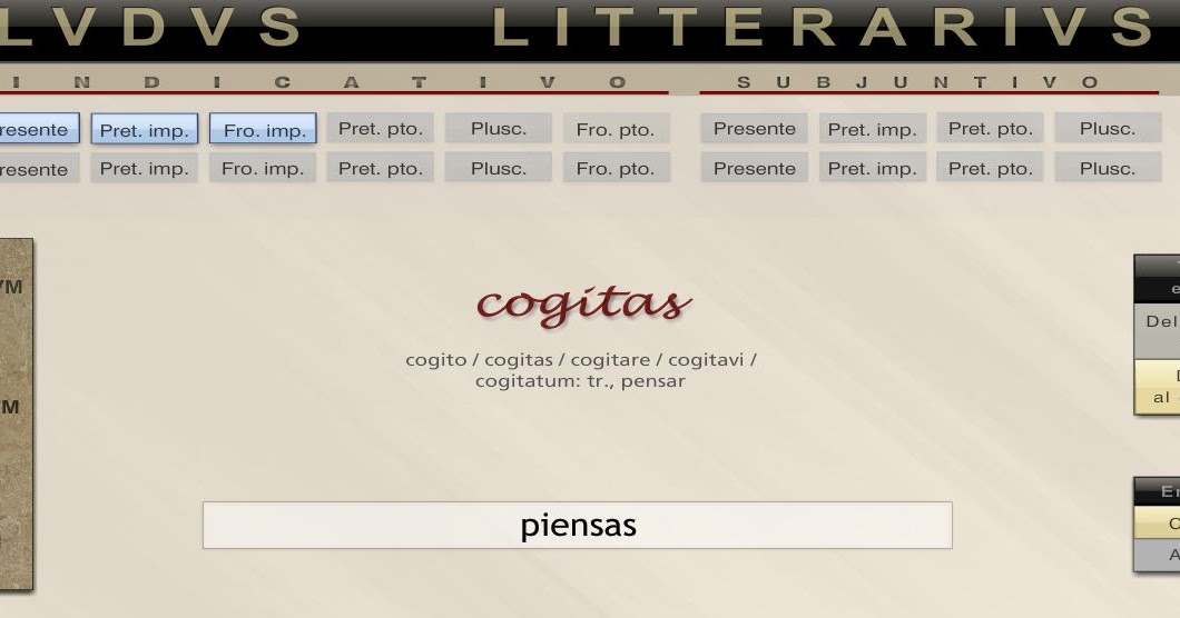 Aula de Latín: Ejercicio para practicar los verbos al Infectum ...