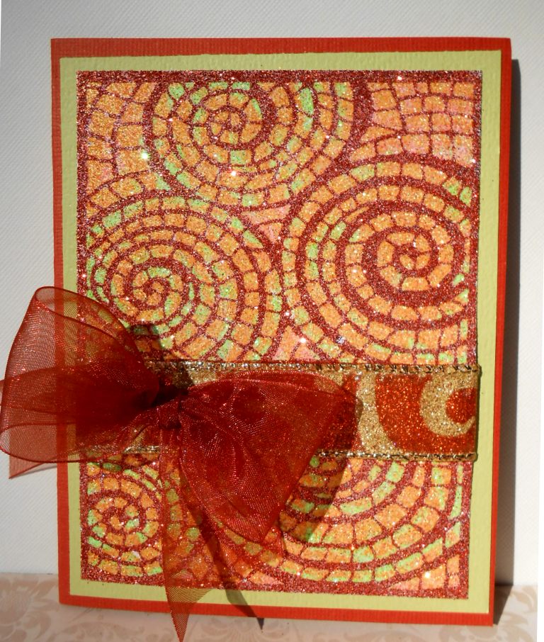 ArtGlitterBlog: Mosaic Swirl Card