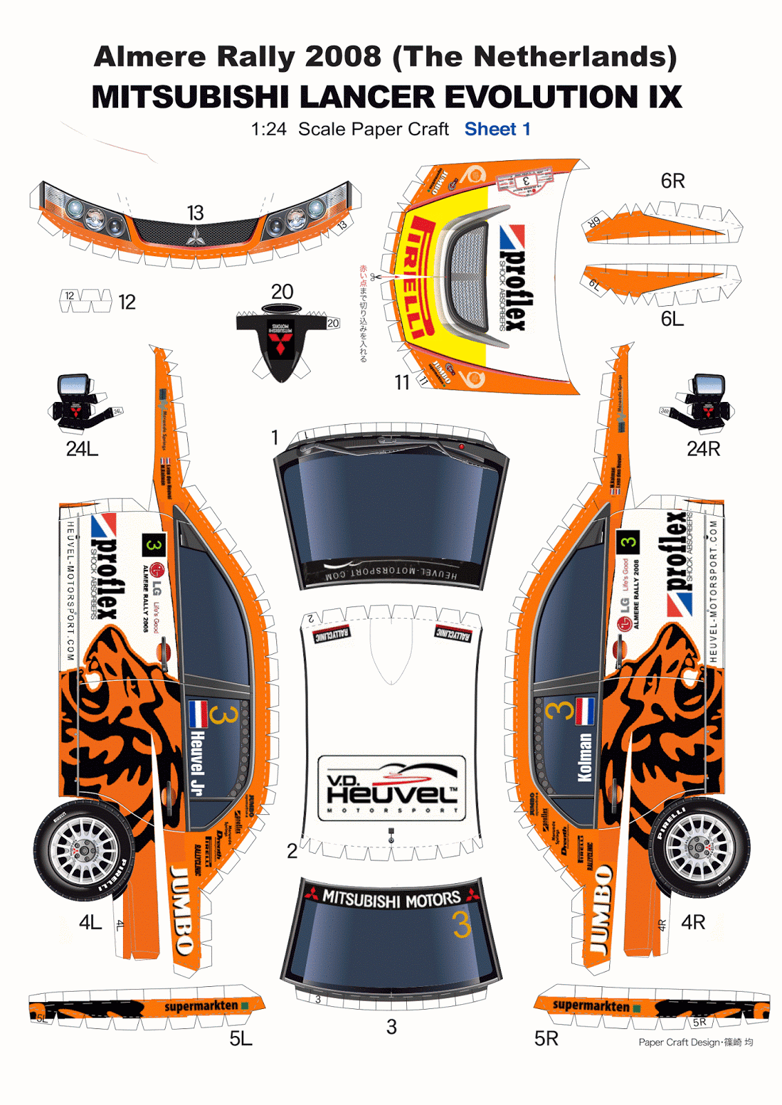 SP. Papel Modelismo: PaperCraft 2008 Mitsubishi Lancer Evolution IX