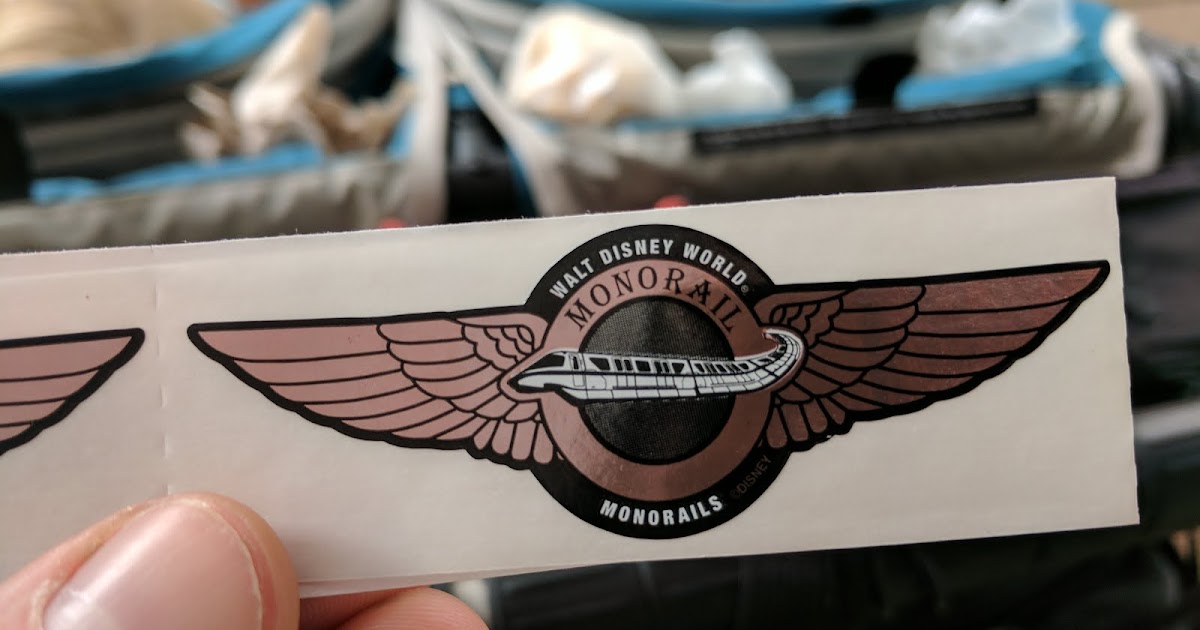 WDW Monorail Pilot Wings Sticker