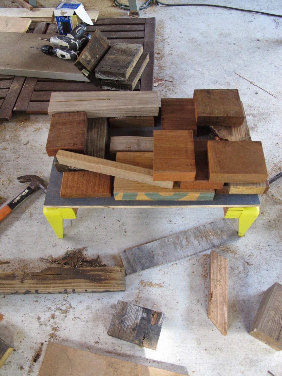 Christie Chase: #425...scrap wood bench