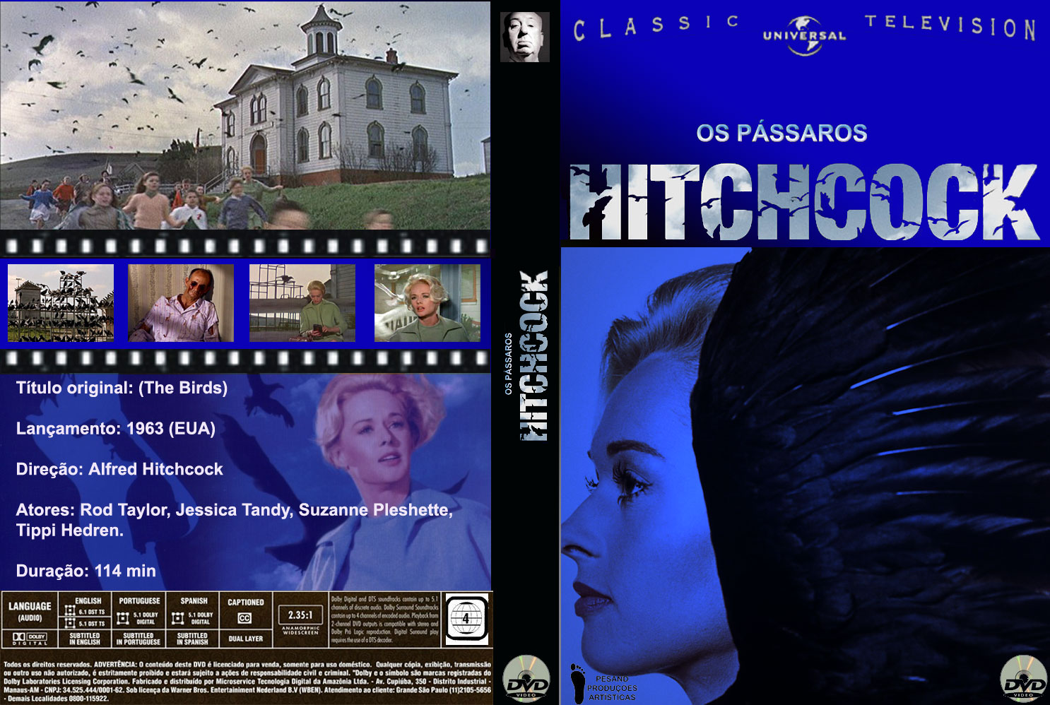 CAPAS EM SÉRIE: CAPAS DVD CLÁSSICOS DE ALFRED HITCHCOCK