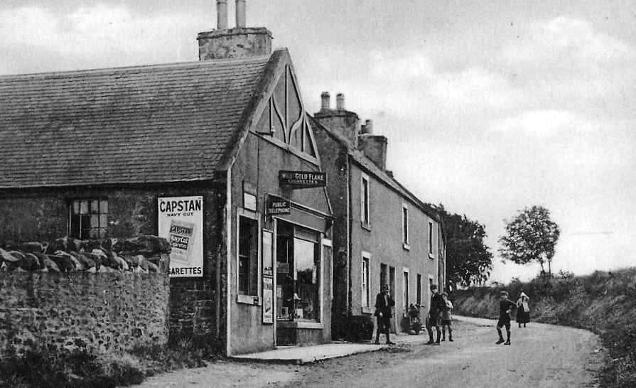 Tour Scotland: Old Photograph The Post Office In Oxton Scotland