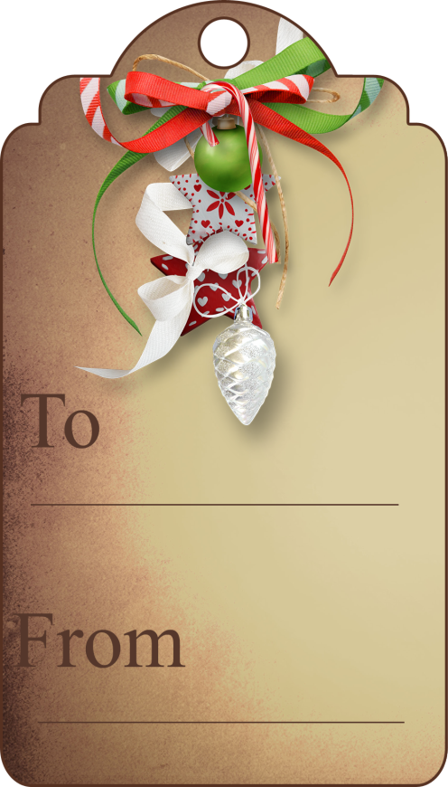 Christmas Gift Tag Clip Art