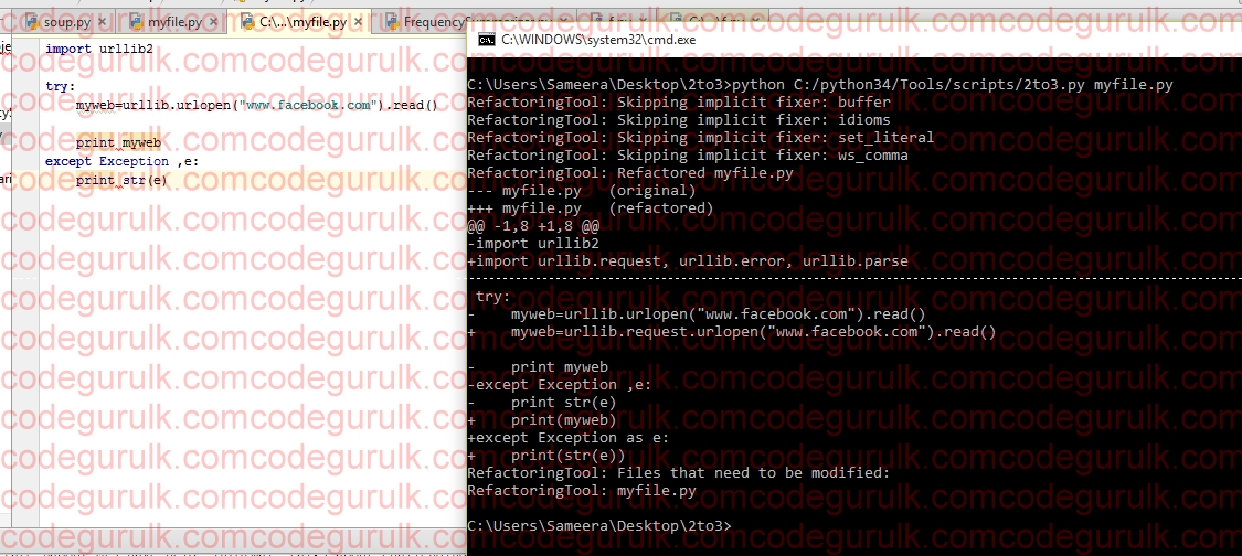Code Guru Lkcom Convert Python 27 Code Into Python 34 Code