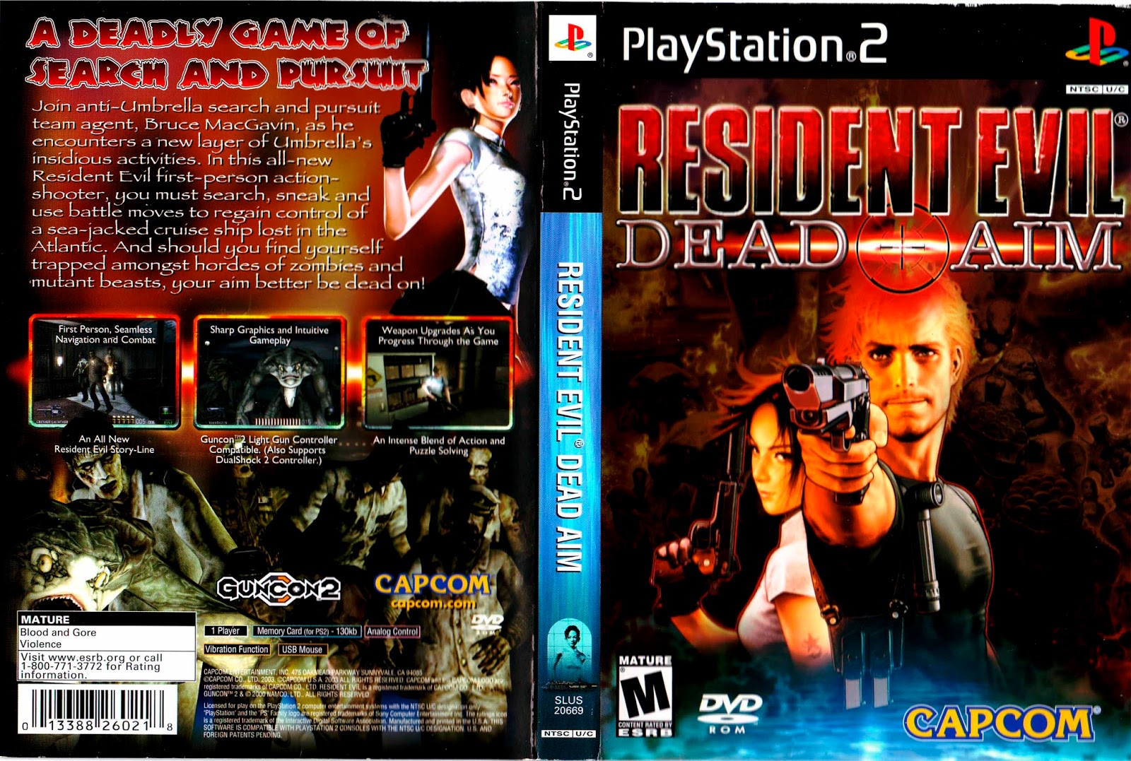 Leandro Capas: Jogo Resident Evil Dead Aim PS2 DVD Capa