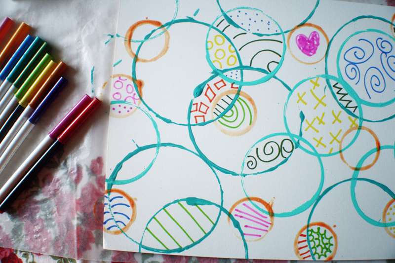 Circle art {Craft Camp} | Skip To My Lou