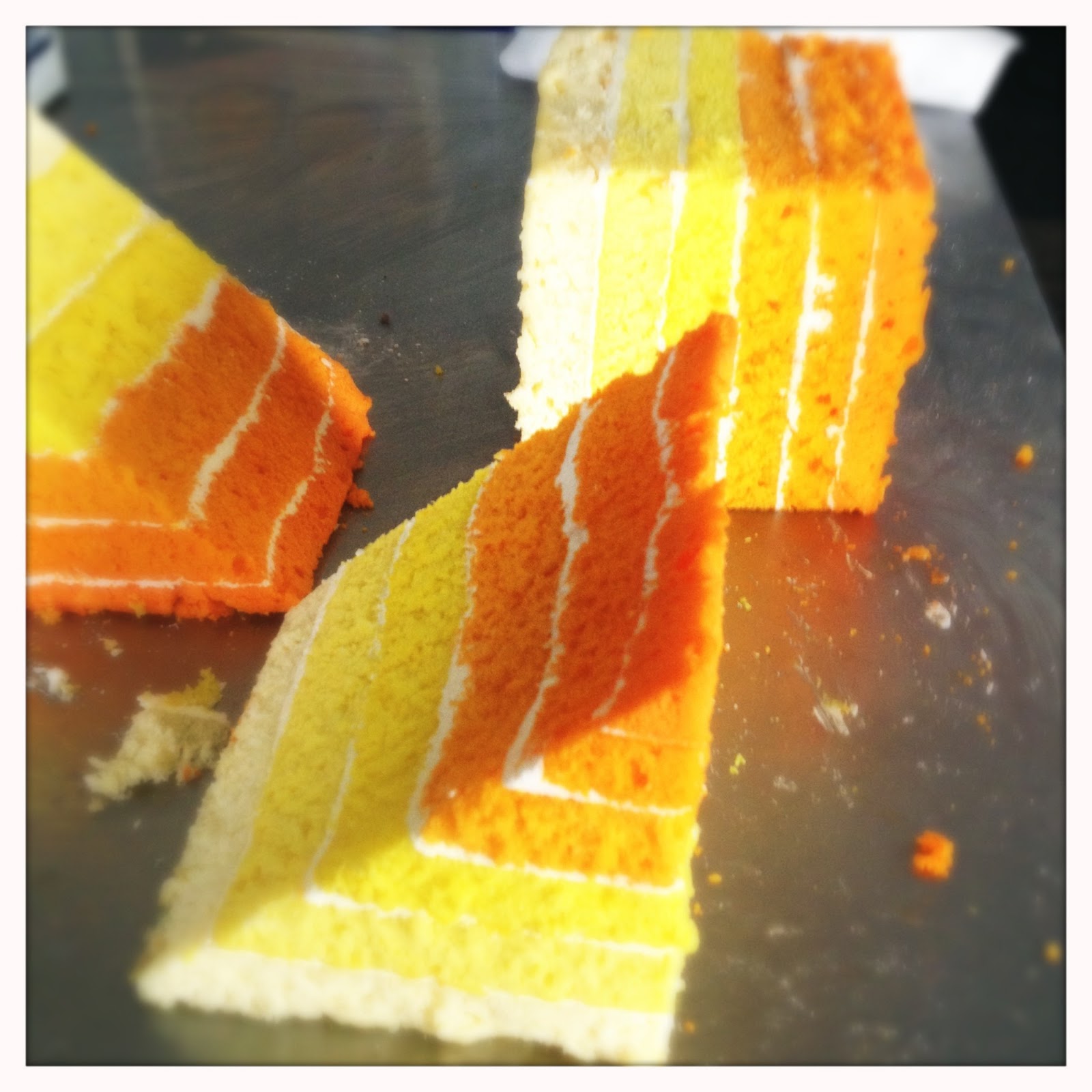 Double Sunshine Pyramid Cake