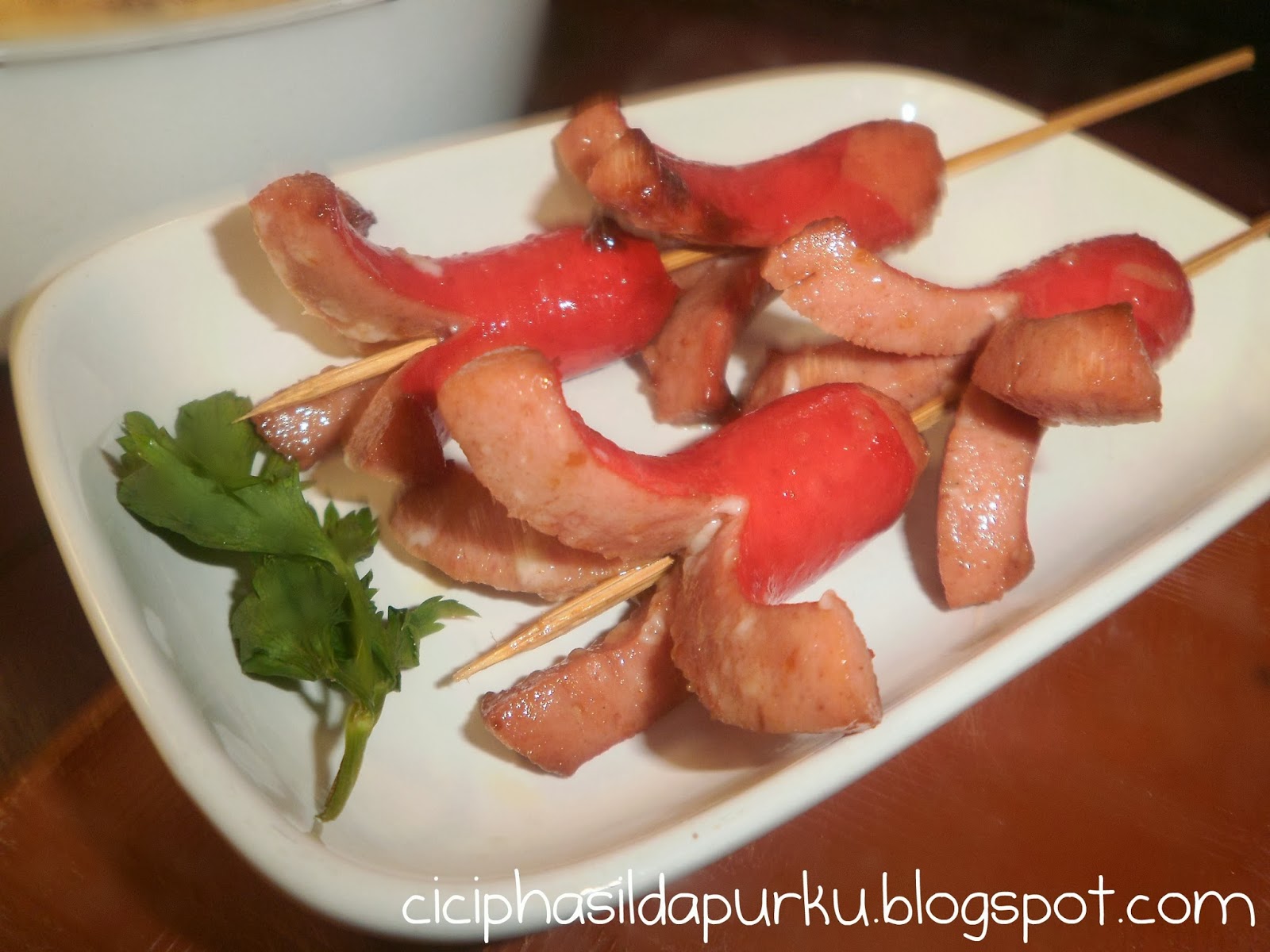 CICIP HASIL DAPURKU: SATE SOSIS TUMIS MAYONAISE