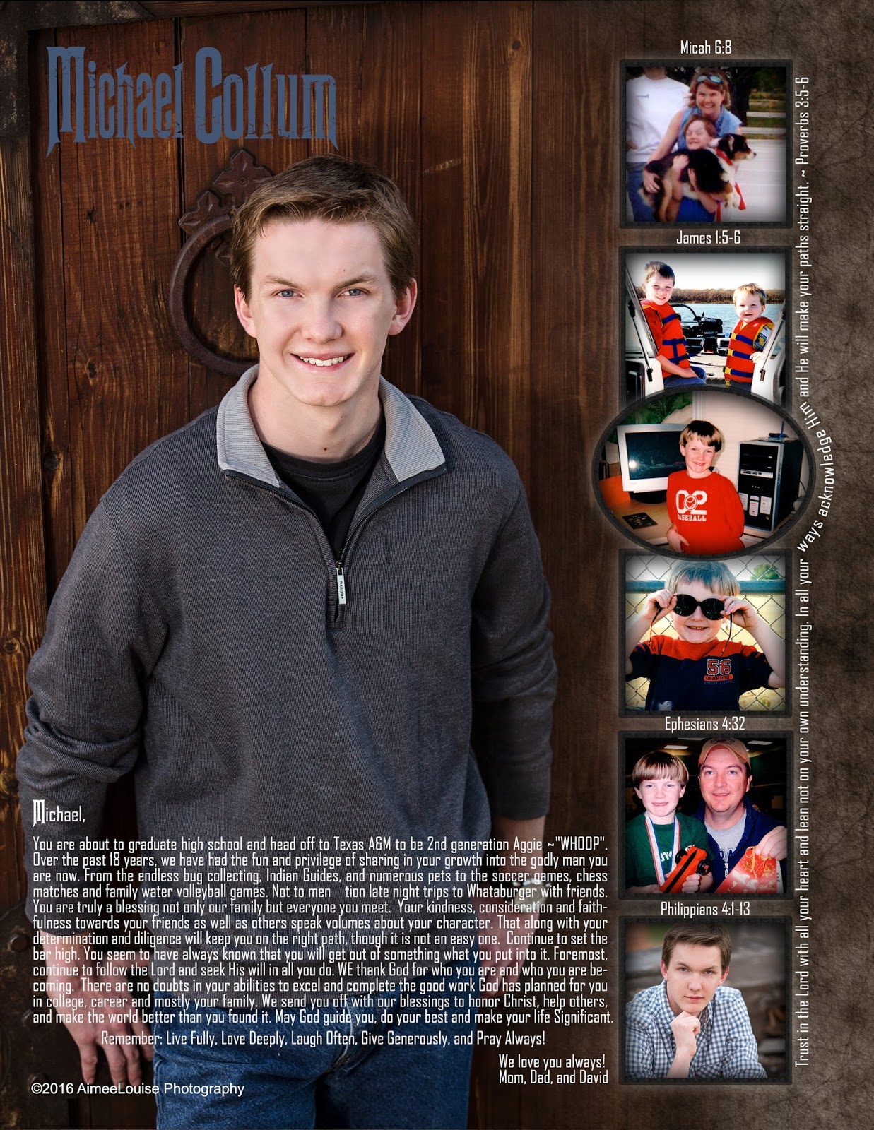 AimeeLouise Photography: Class of 2016 Senior Tribute Pages