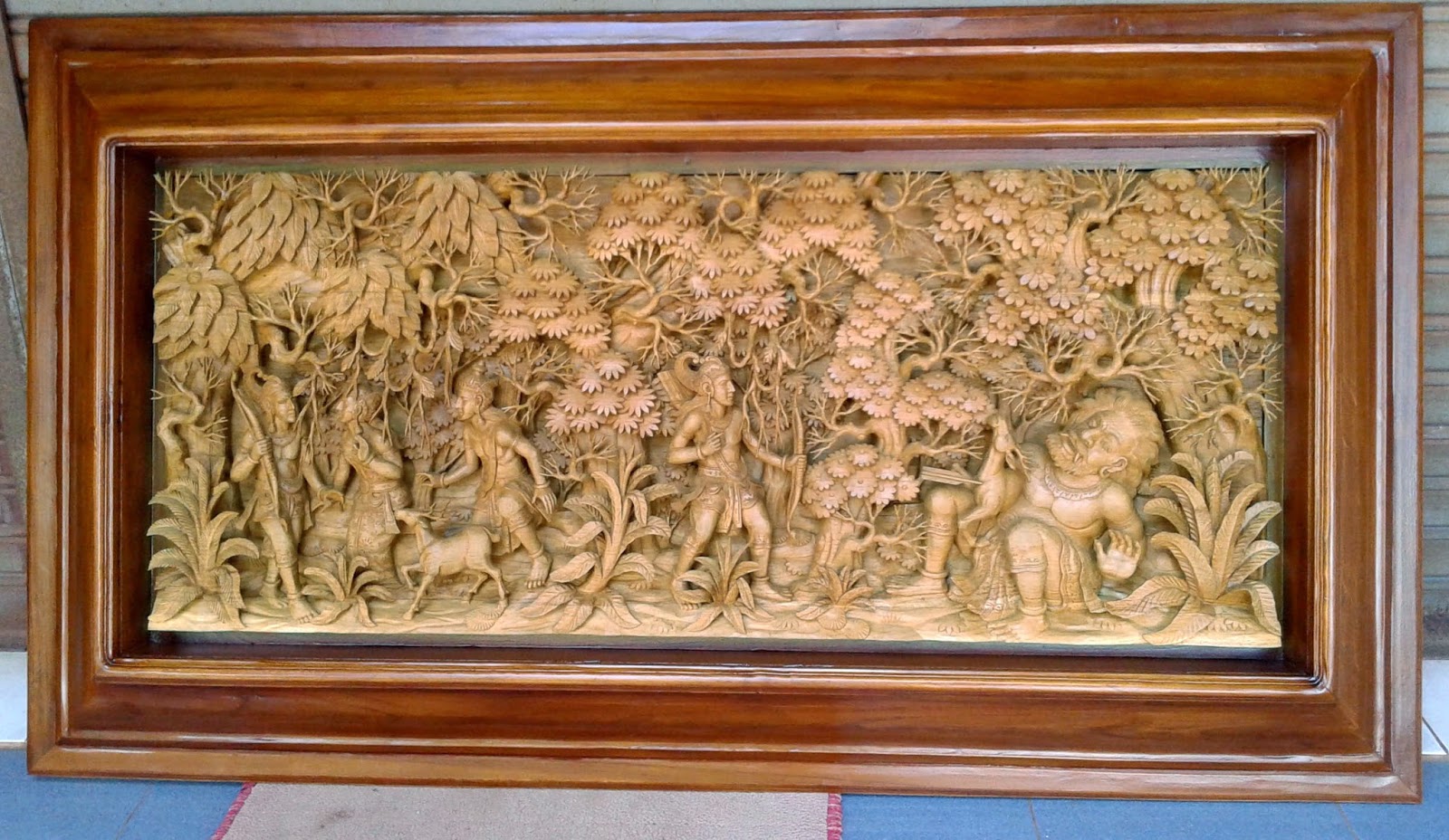 Gallery seni ukiran kayu: Relief Ramayana Kayu jati. suatu karya seni ...