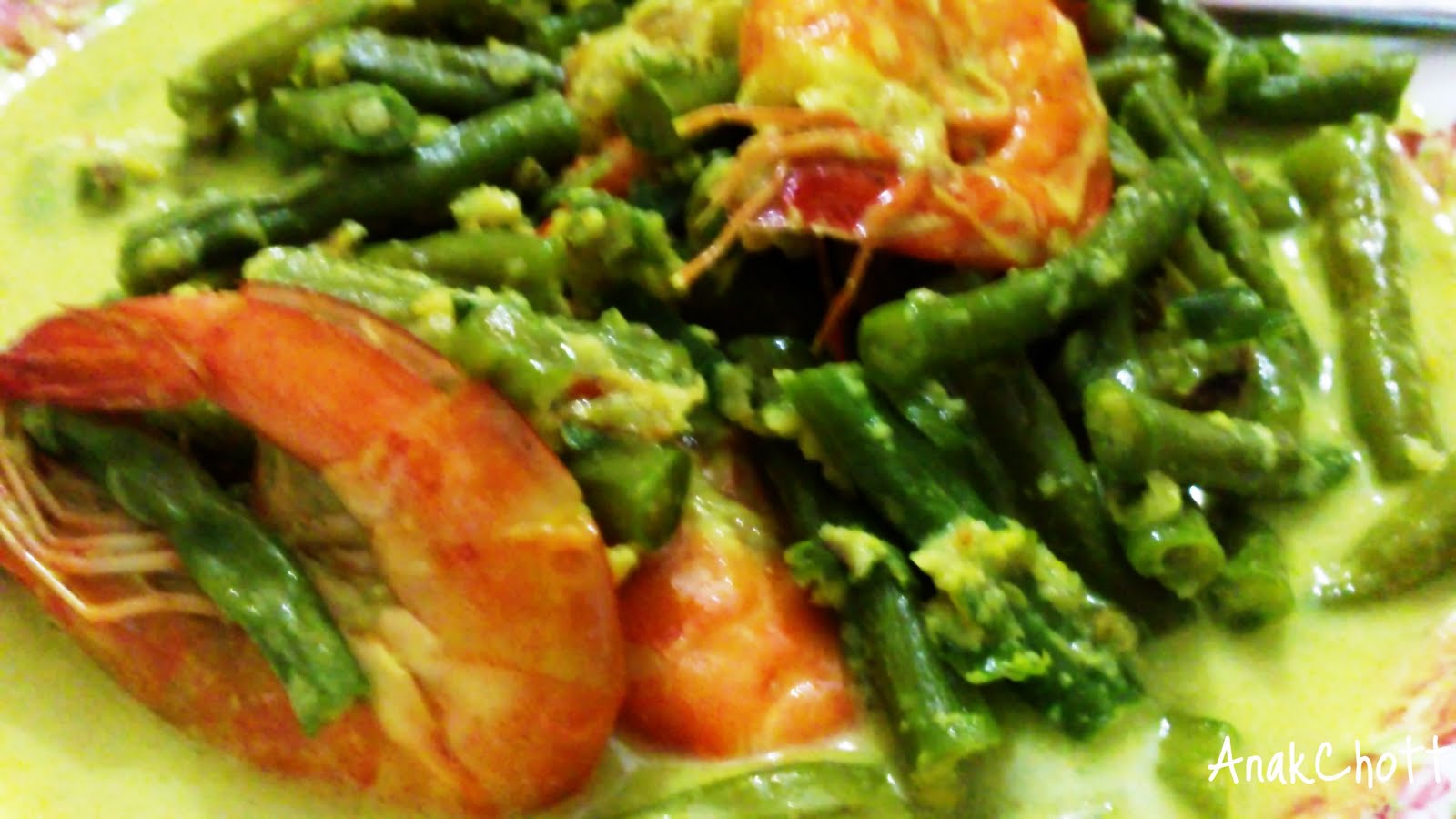 By Dapur Kekla: Masak lemak udang dan kacang panjang