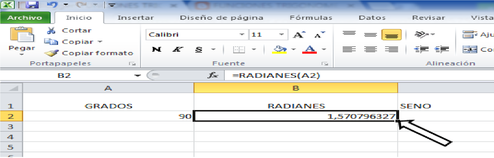 FUNCIONES TRIGONOMETRICAS EN EXCEL !!!: PASOS PARA CALCULAR Y GRAFICAR ...